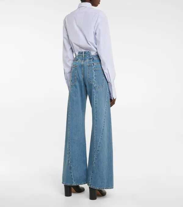 MAISON MARGIELA Decortique High-rise Wide-leg Jeans