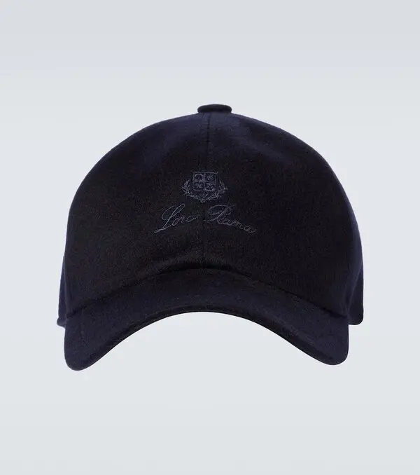 Loro Piana Cashmere Baseball Cap - Blue