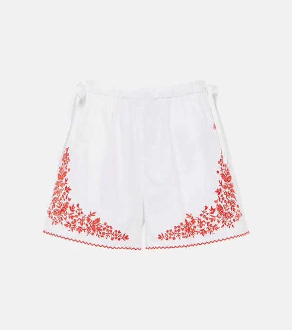 ALEMAIS Embroidered Cotton Shorts