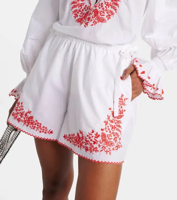 ALEMAIS Embroidered Cotton Shorts