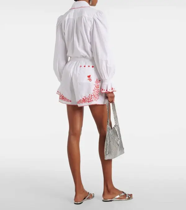 ALEMAIS Embroidered Cotton Shorts