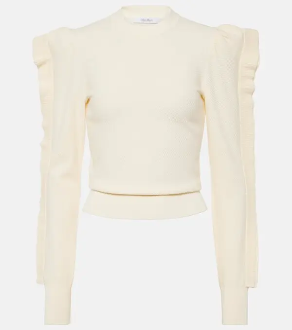 Max Mara Genero Ruffled Jersey Sweater