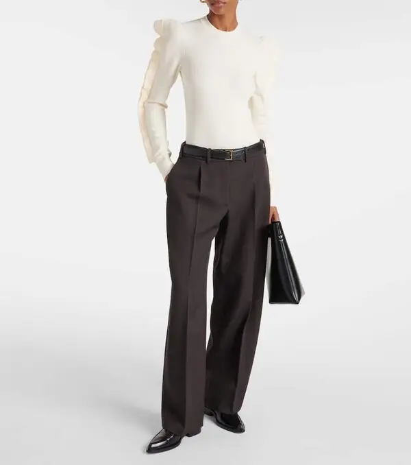 Max Mara Genero Ruffled Jersey Sweater