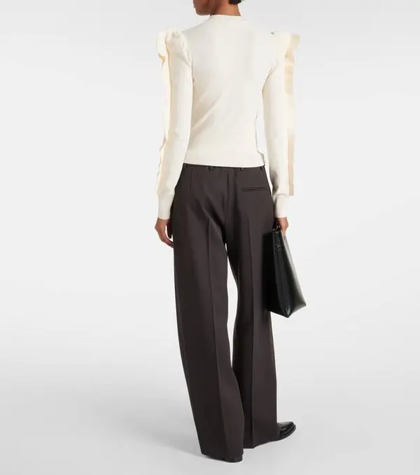 Max Mara Genero Ruffled Jersey Sweater