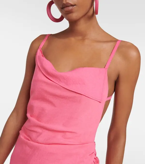 Jacquemus La Robe Saudade Voile Minidress - Pink