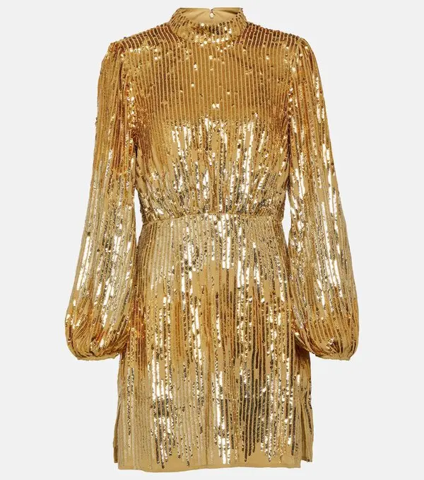 Rixo Samantha Sequined Mini Dress