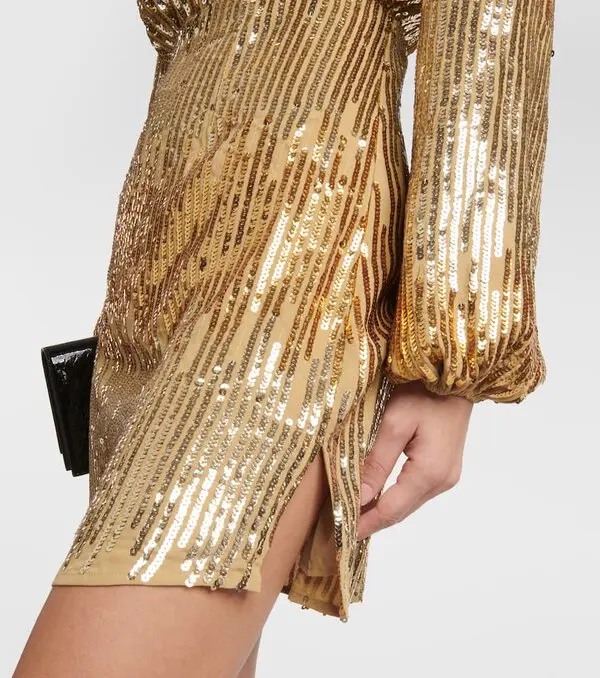 Rixo Samantha Sequined Mini Dress