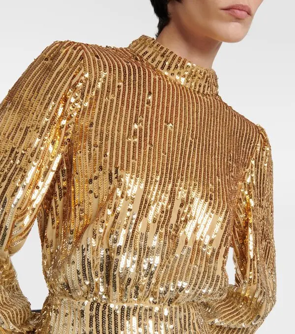Rixo Samantha Sequined Mini Dress