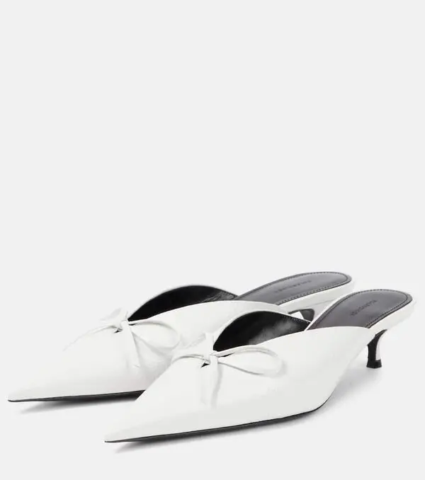 Balenciaga Knife Bow Leather Mules