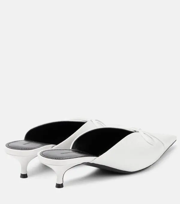 Balenciaga Knife Bow Leather Mules