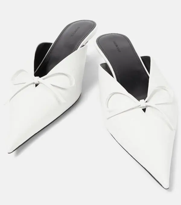 Balenciaga Knife Bow Leather Mules