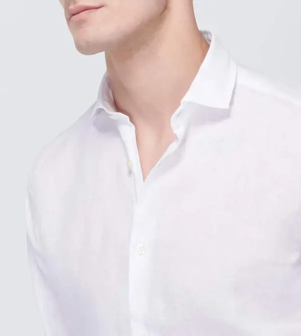 Frescobol Carioca Antonio Long-sleeved Linen Shirt - White