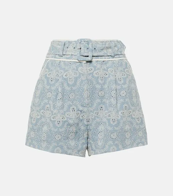 Veronica Beard Hobbes High-rise Cotton Shorts
