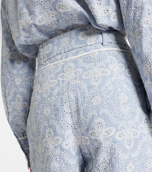 Veronica Beard Hobbes High-rise Cotton Shorts