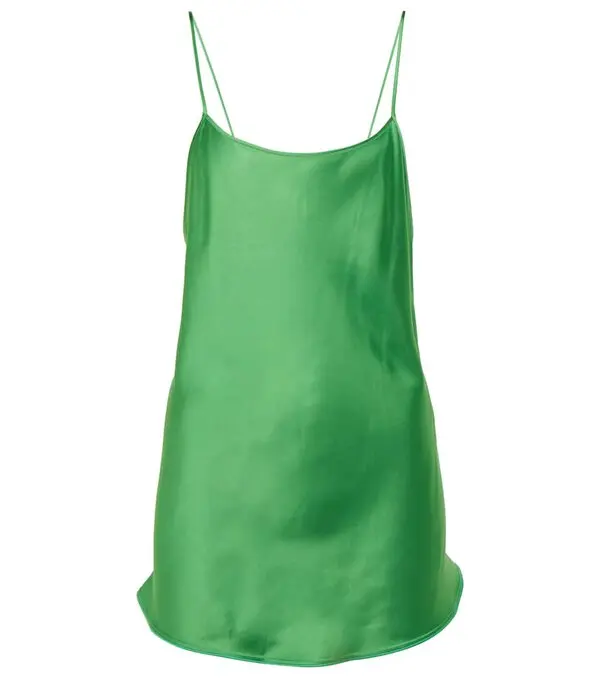 Victoria Beckham Satin Camisole - Green