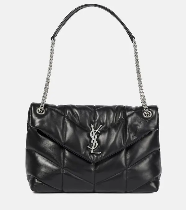 Saint Laurent Puffer Medium Leather Shoulder Bag - Black