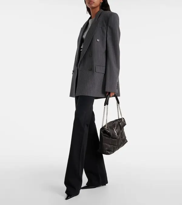 Saint Laurent Puffer Medium Leather Shoulder Bag - Black