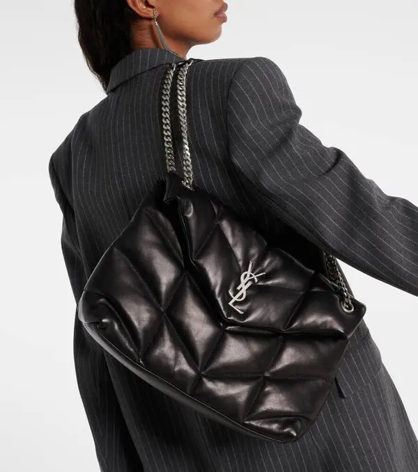 Saint Laurent Puffer Medium Leather Shoulder Bag - Black