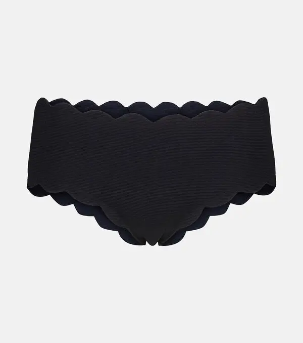 Marysia Scalloped Bikini Bottoms - Black