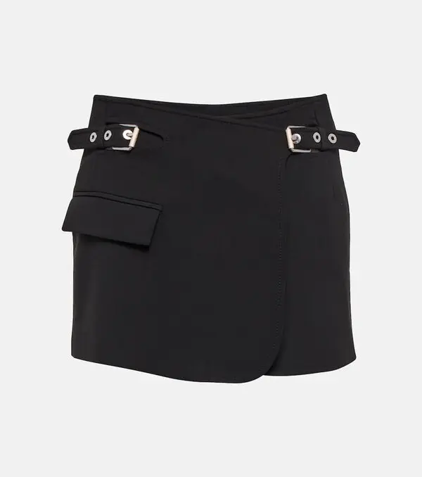 DION LEE Interlock High-rise Wrap Miniskirt