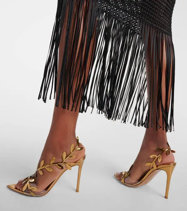 GIANVITO ROSSI Flavia Leaf Embellished Pumps