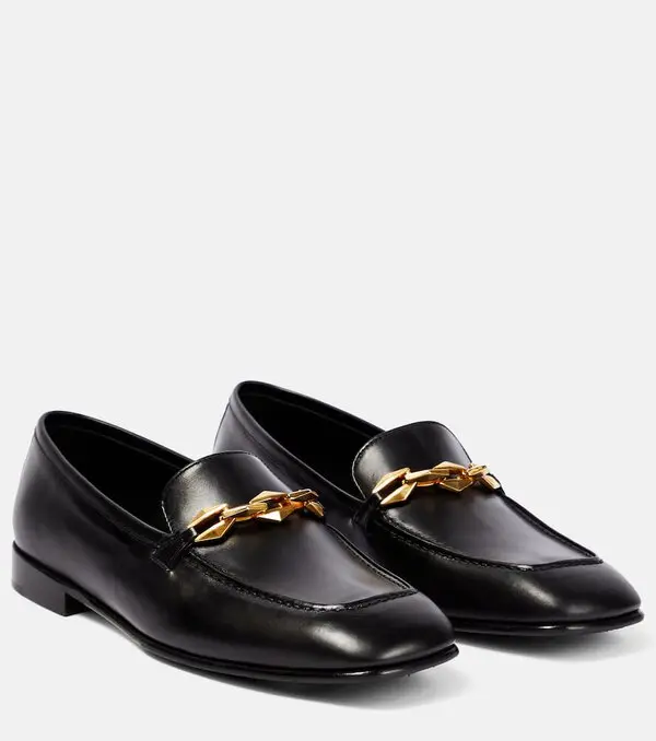 JIMMY CHOO Tilda Leather Loafers