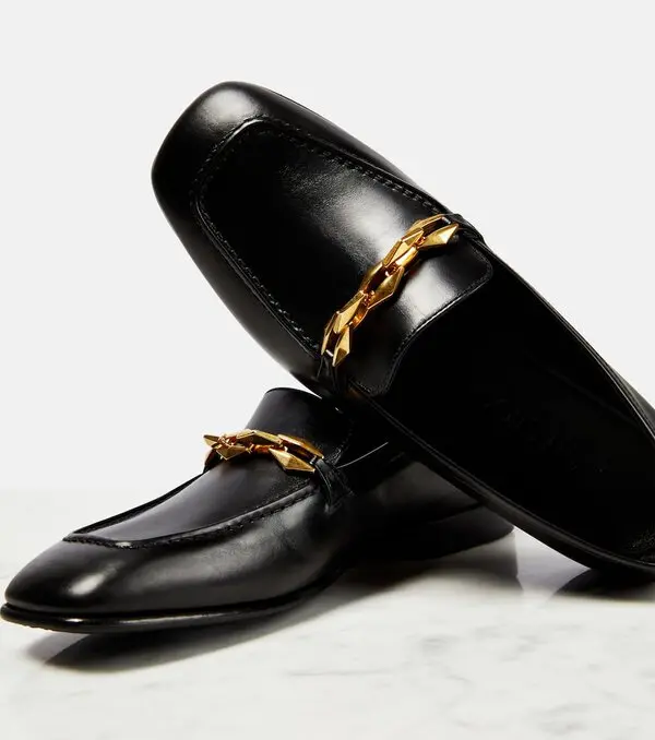 JIMMY CHOO Tilda Leather Loafers