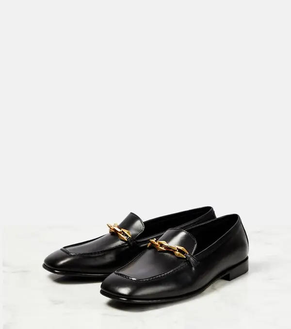 JIMMY CHOO Tilda Leather Loafers