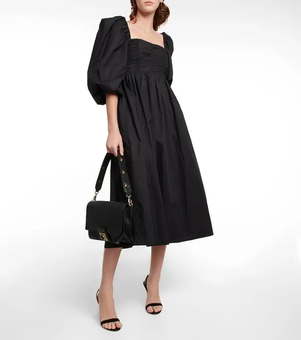 Ulla Johnson Lelani Cotton Poplin Midi Dress