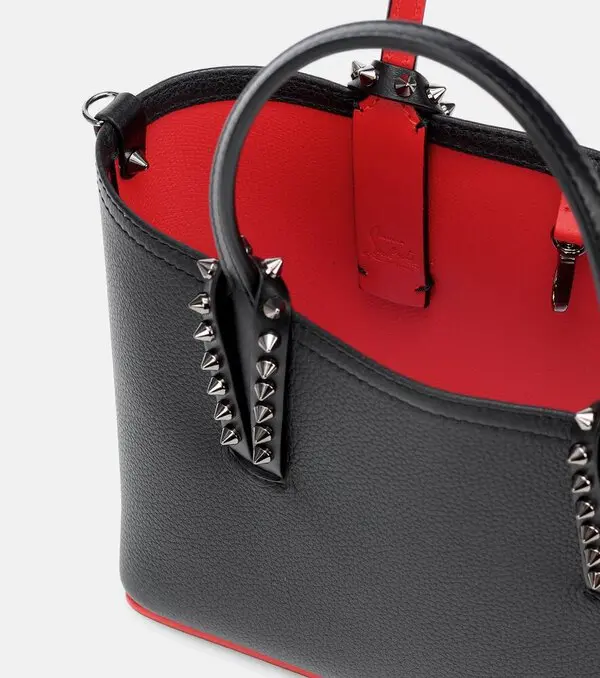 CHRISTIAN LOUBOUTIN Cabata Mini Leather Tote - Black