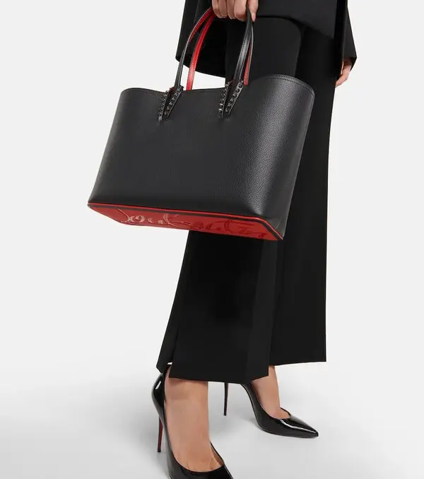 CHRISTIAN LOUBOUTIN Cabata Small Leather Tote - Black