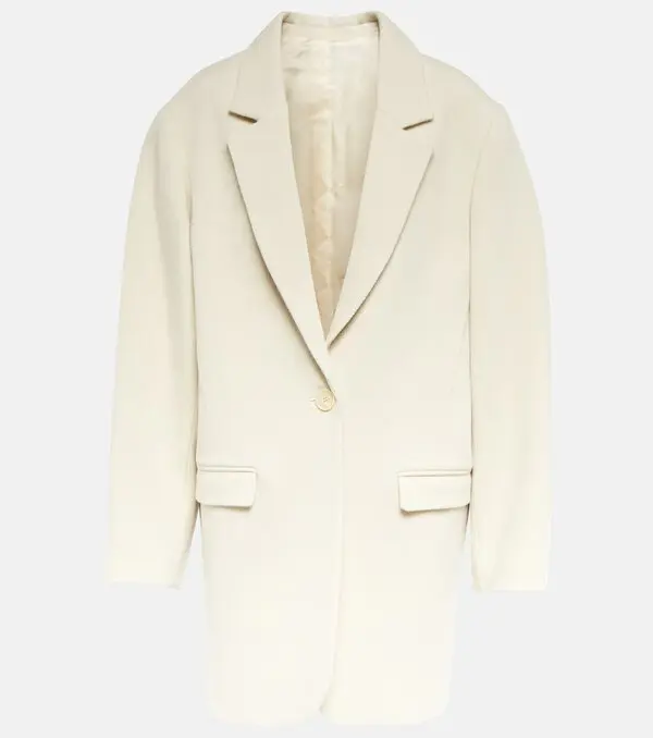 Isabel Marant Jilinka Wool And Cotton Coat - White