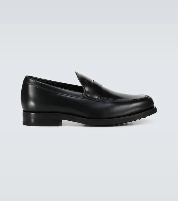 TOD'S Leather Loafers - Black