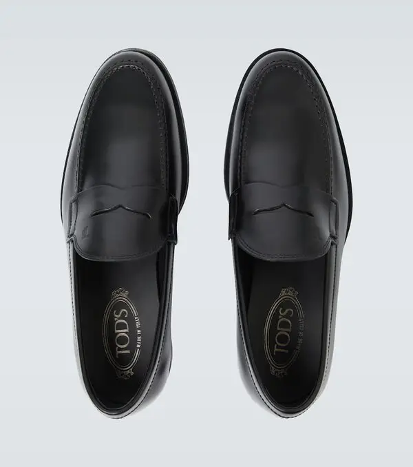 TOD'S Leather Loafers - Black
