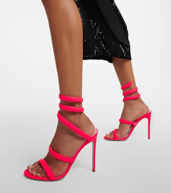 Rene Caovilla Cleo Suede Sandals - Pink