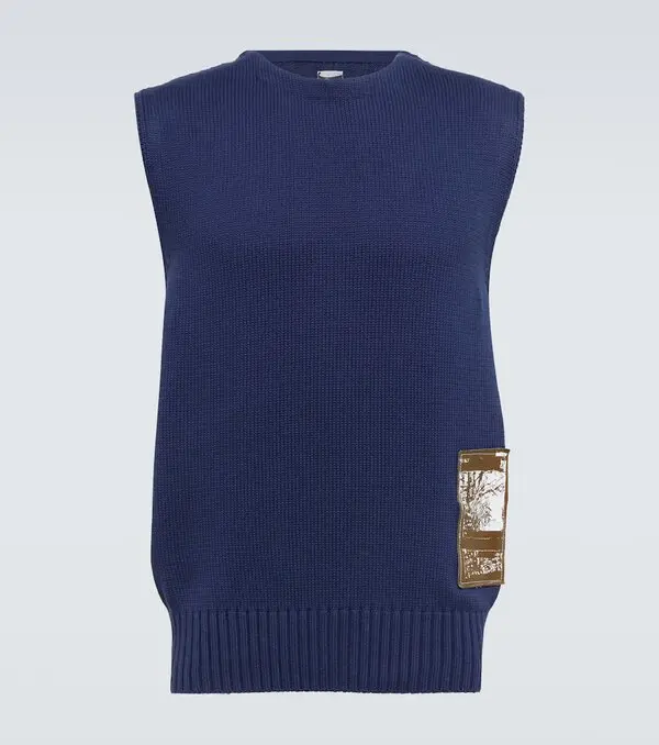 GR10K Embroidered Cotton Sweater Vest
