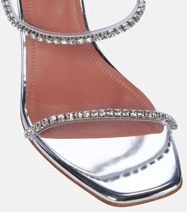 Amina Muaddi Gilda Embellished Pvc Sandals