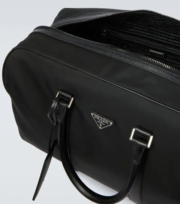 Prada Re-nylon And Saffiano Leather Duffle Bag