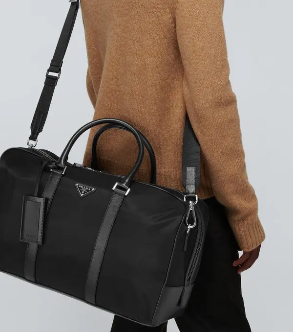 Prada Re-nylon And Saffiano Leather Duffle Bag