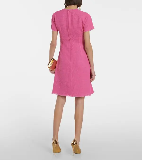 Dolce & Gabbana Wool-blend Mini Dress - Pink