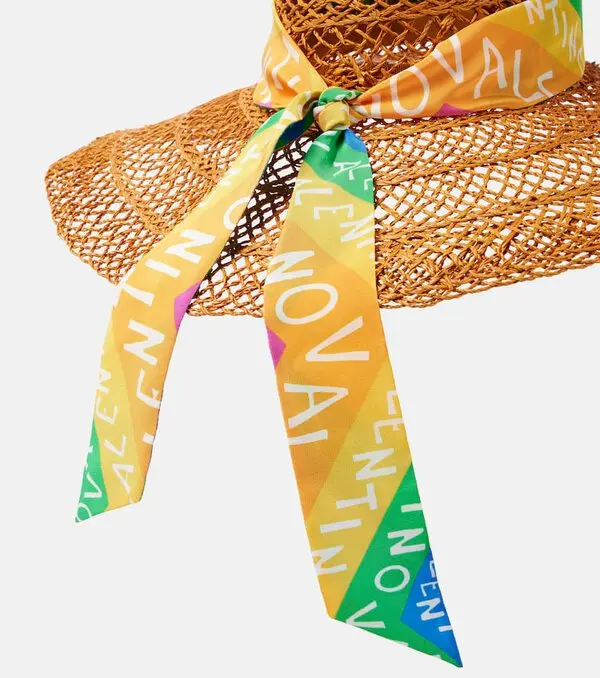 Valentino Garavani Chevron 24 Straw Sun Hat