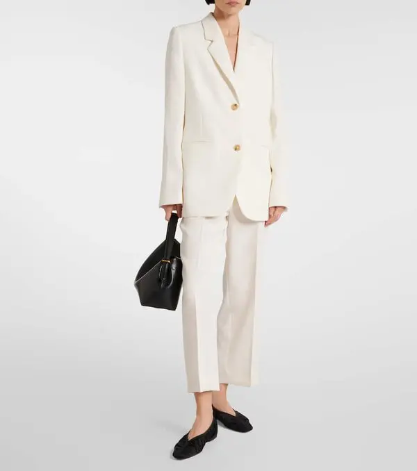 TOTEME High-rise Cropped Straight Pants