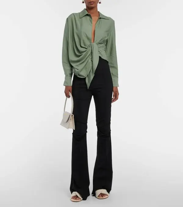 Jacquemus Le Bahia Tie-front Shirt - White