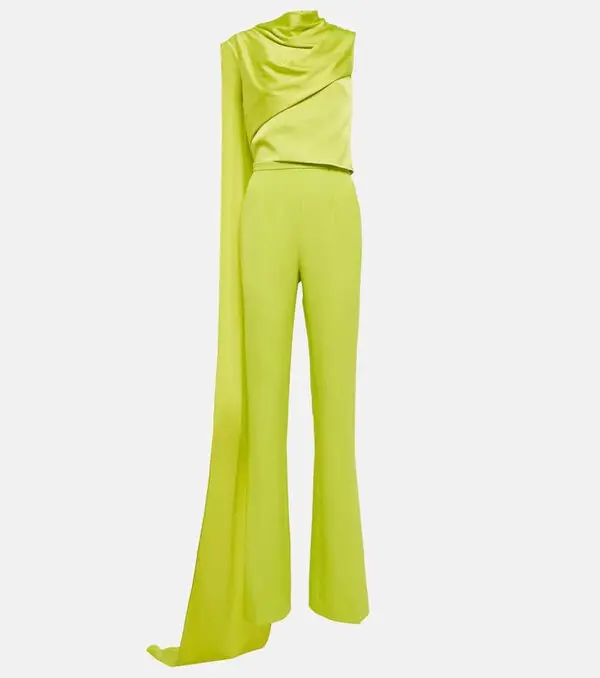 Safiyaa Cara Crepe Jumpsuit - Green