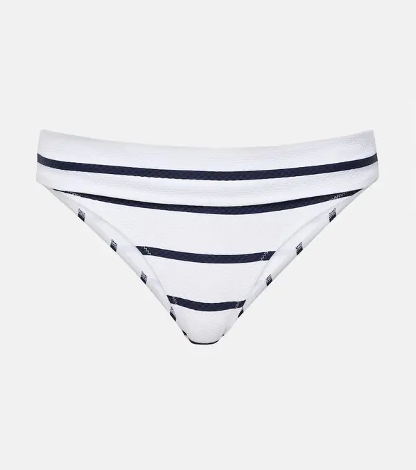 Heidi Klein Fold Over Striped Bikini Bottom - Blue