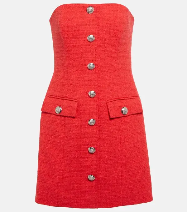 Veronica Beard Aster Cotton-blend Tweed Minidress
