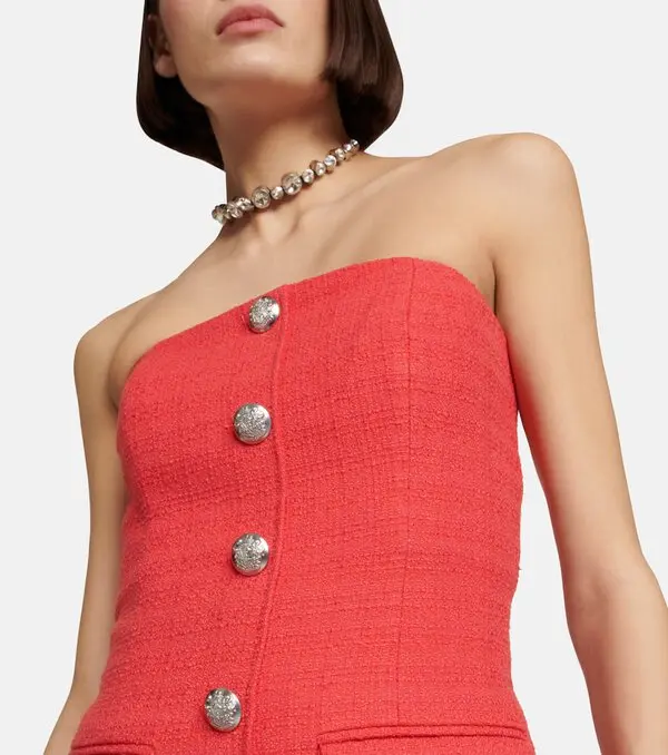 Veronica Beard Aster Cotton-blend Tweed Minidress