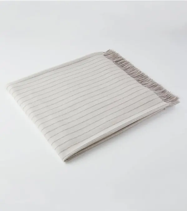 Loro Piana Pinstriped Cashmere Throw