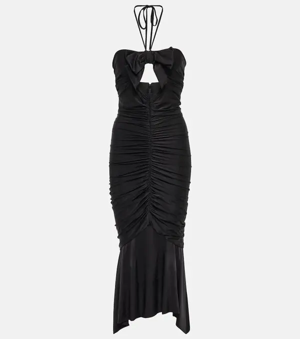 Alexandre Vauthier Halterneck Jersey Midi Dress