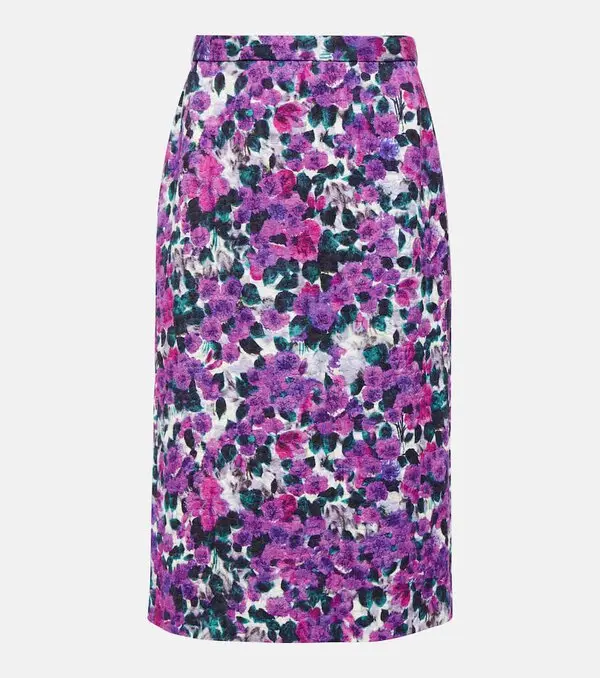 Dries Van Noten Floral Midi Skirt